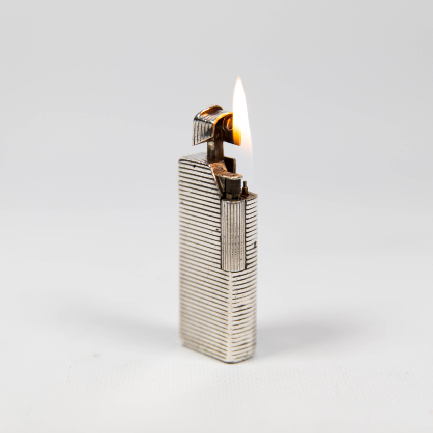 Vintage Solid Silver Dunhill Aldunil lighter 1970s - The Lighterhouse