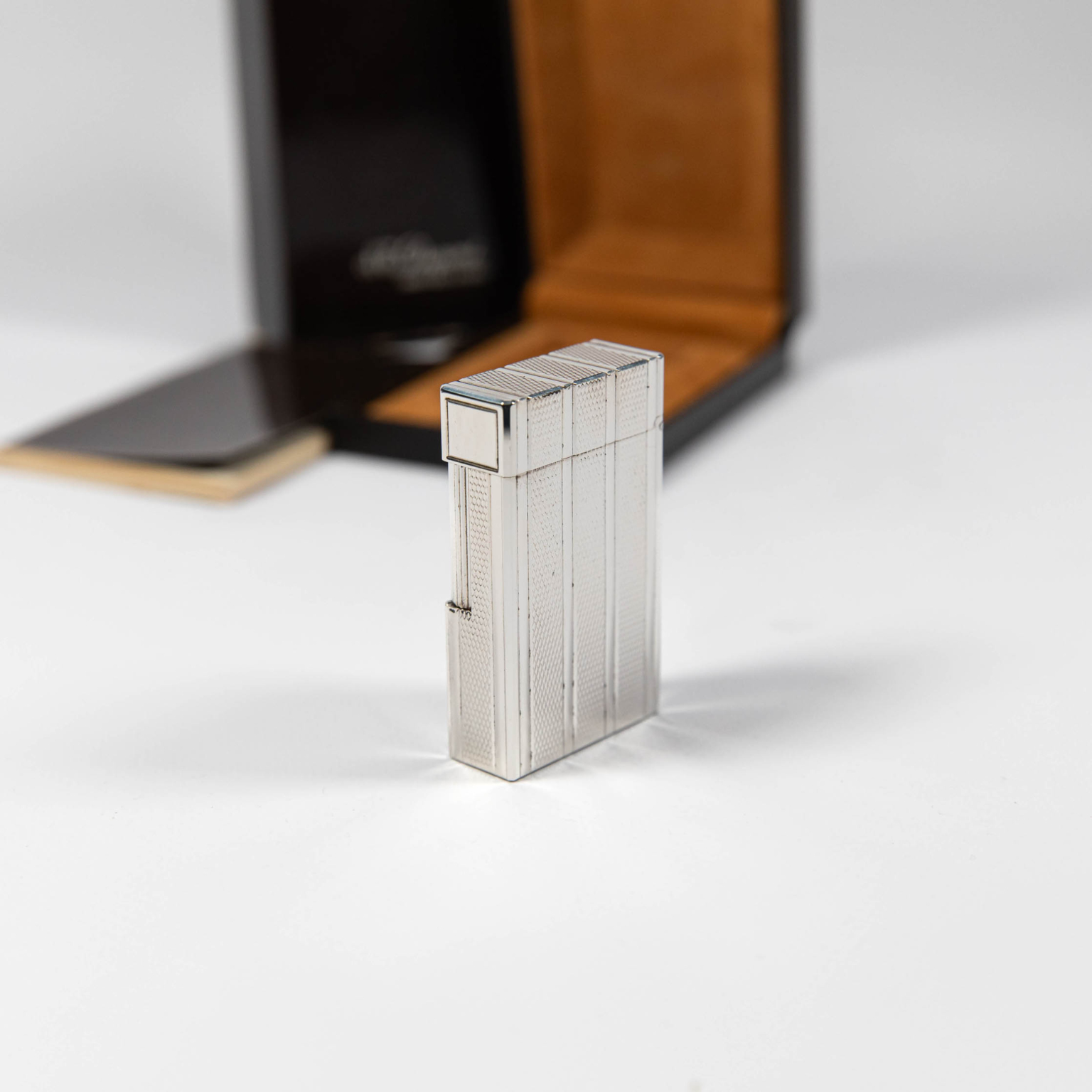Vintage NOS Silver Plated Linge 1 BR ST Dupont Lighter 1992 In Box ...