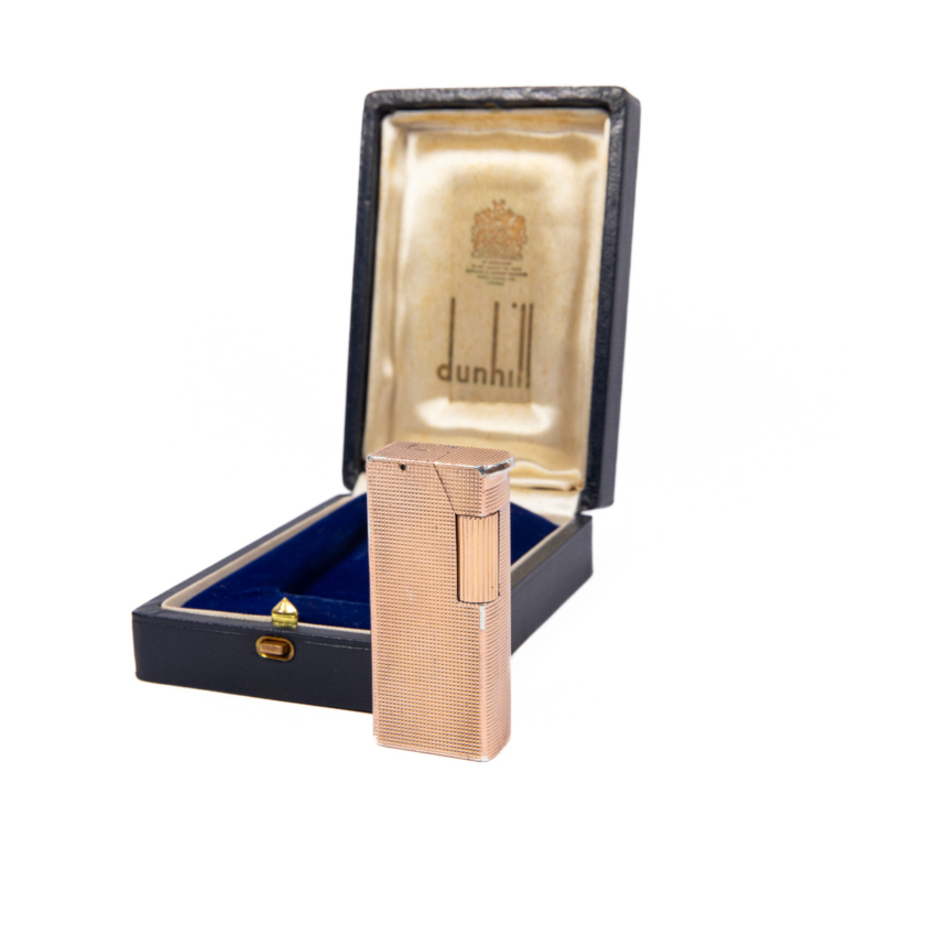 Vintage Solid Silver Rose Gold Plated Dunhill Mini Aldunil lighter ...