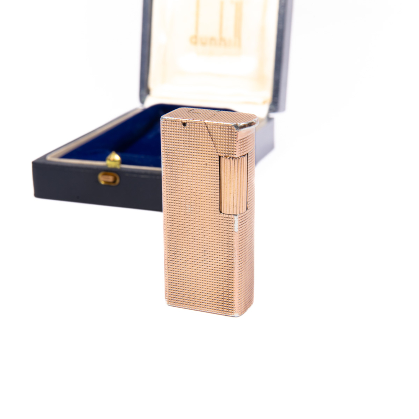 Vintage Solid Silver Rose Gold Plated Dunhill Mini Aldunil lighter ...